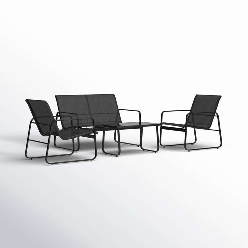 Wade Logan Bebee Metal 4 - Person Seating Group & Reviews | Wayfair